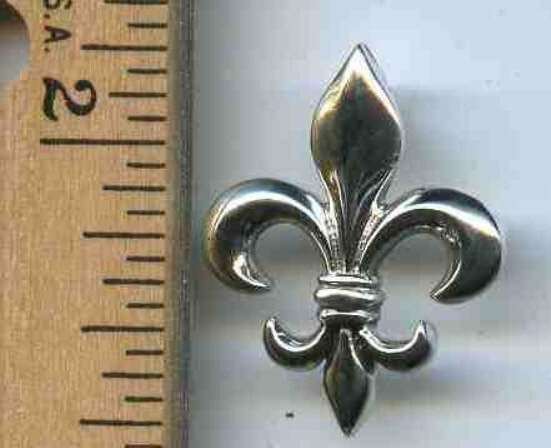 Fleur De Lis Slick Three Band .925 Sterling Silver | New Orleans Charms